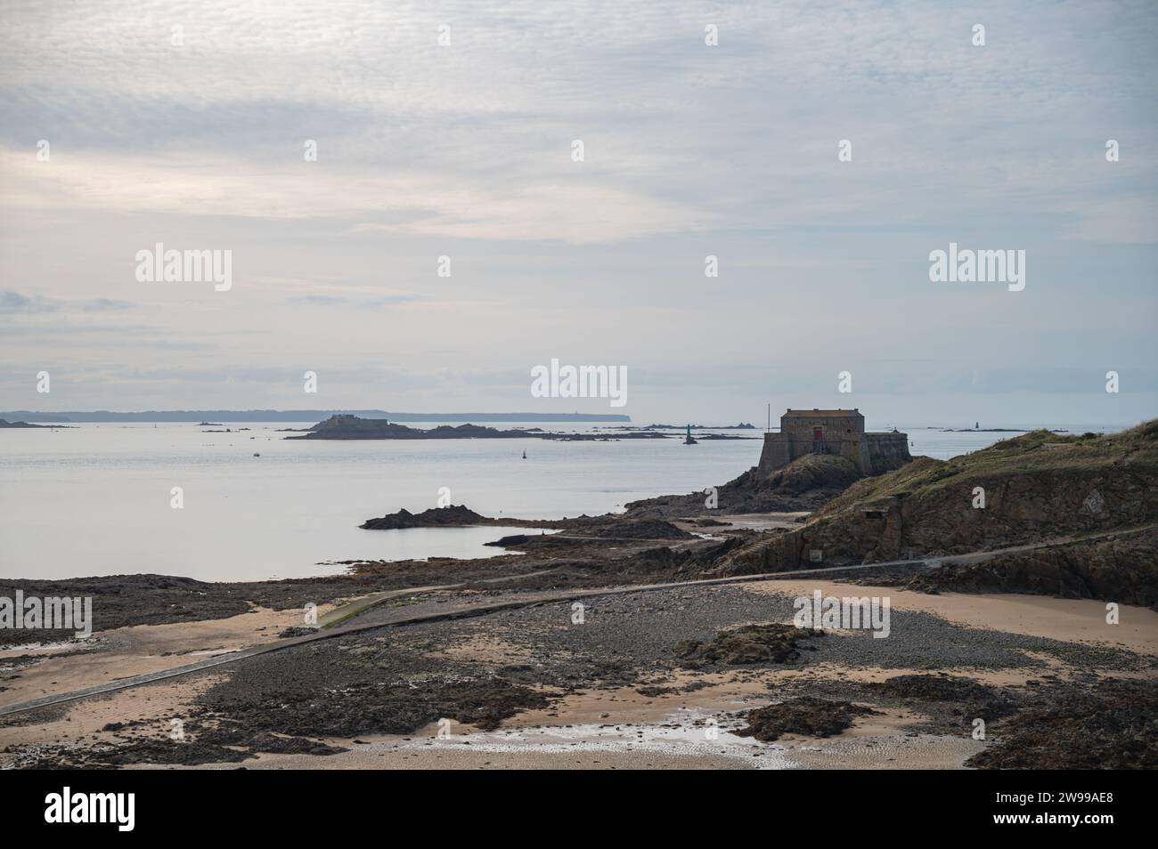 Detail of the small maritime defensive fort Petit Be built on an island ...