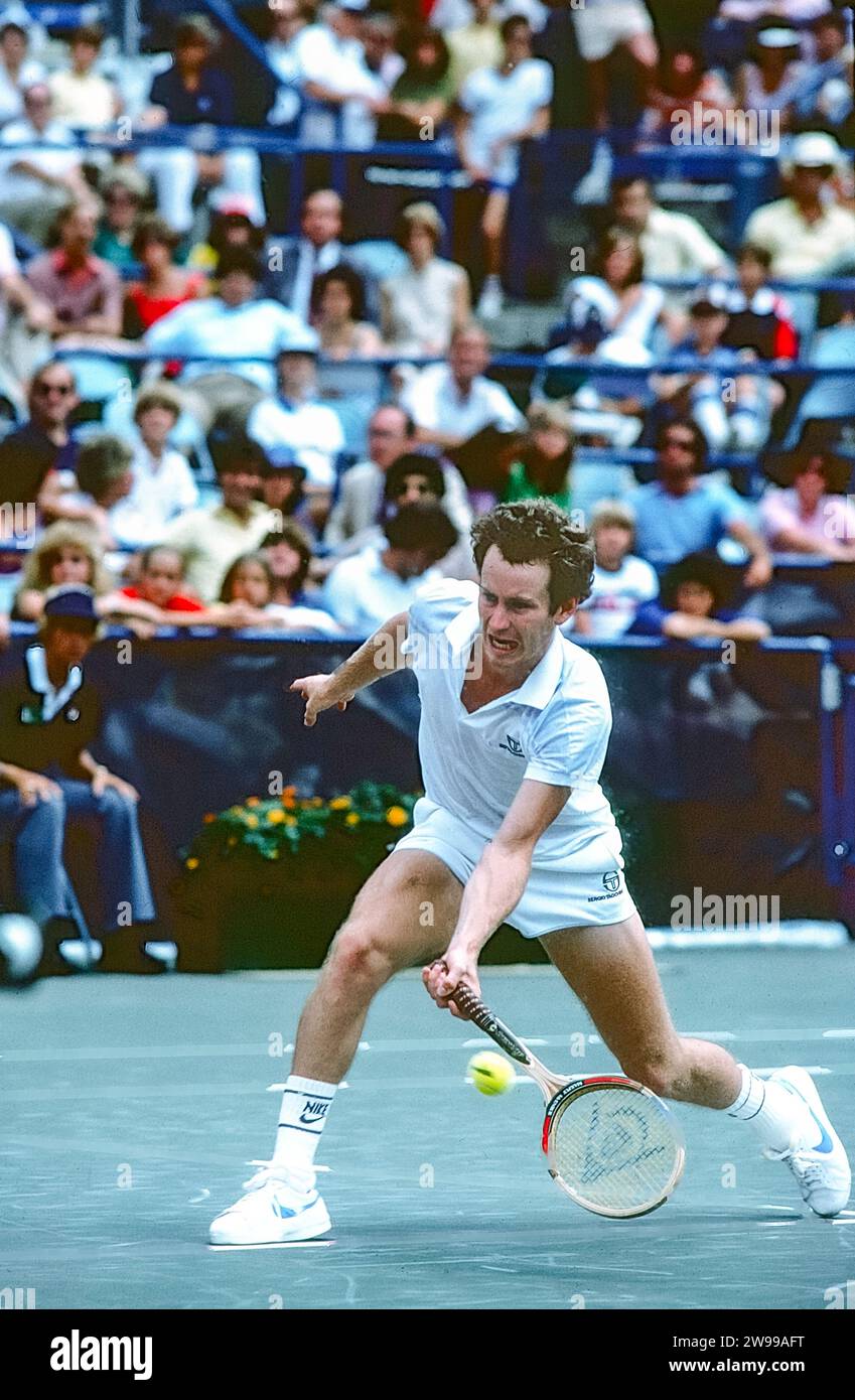 John McEnroe (USA) competing at the 1982 US Open Tennis Stock Photo - Alamy