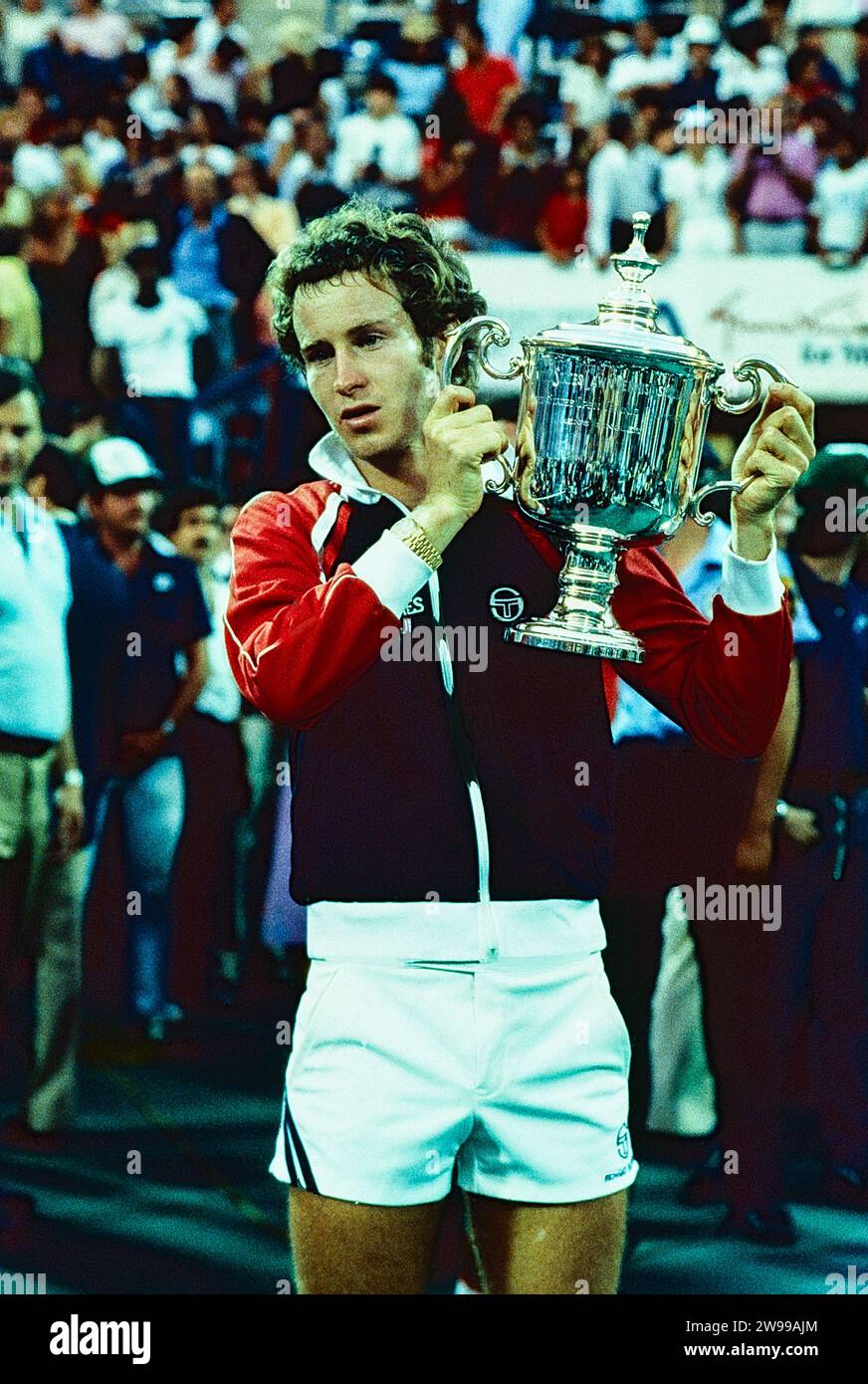 John McEnroe (USA) winner of the Men's Singles Grand Slam title at the ...