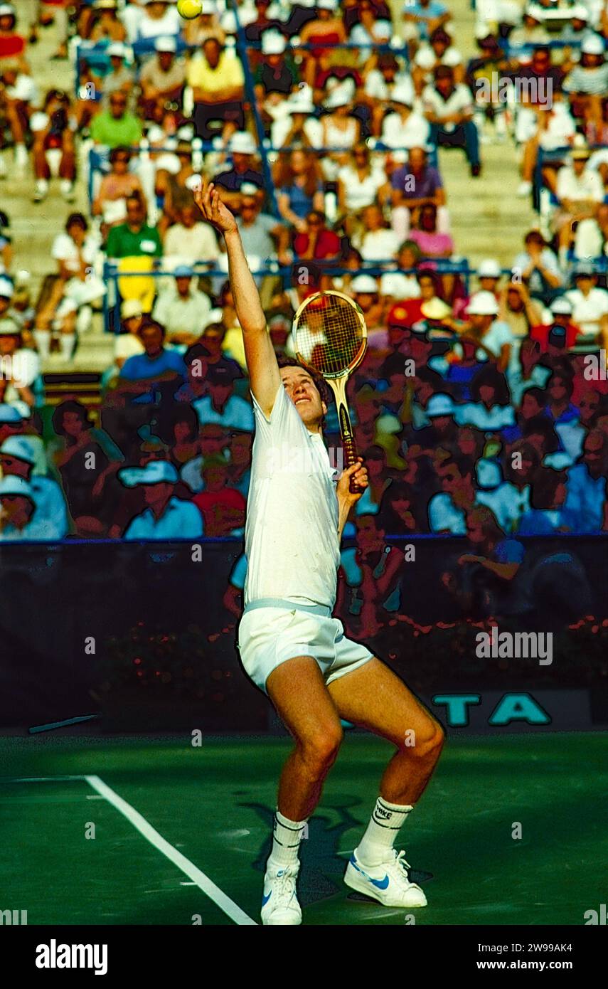 John McEnroe (USA) competing at the 1982 US Open Tennis Stock Photo - Alamy
