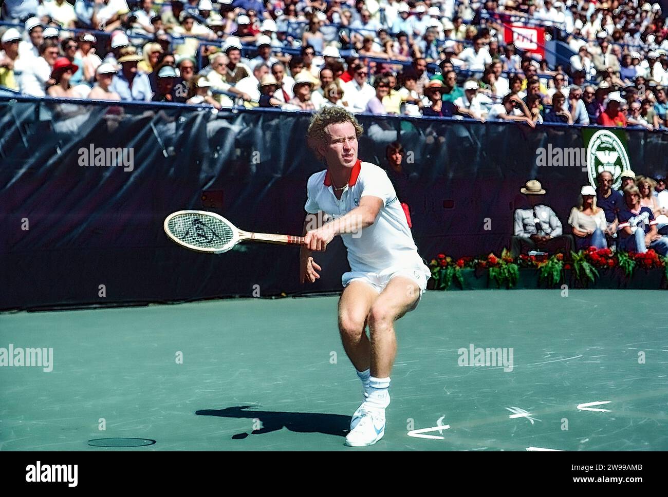John McEnroe (USA) competing at the 1981 US Open Tennis Stock Photo - Alamy