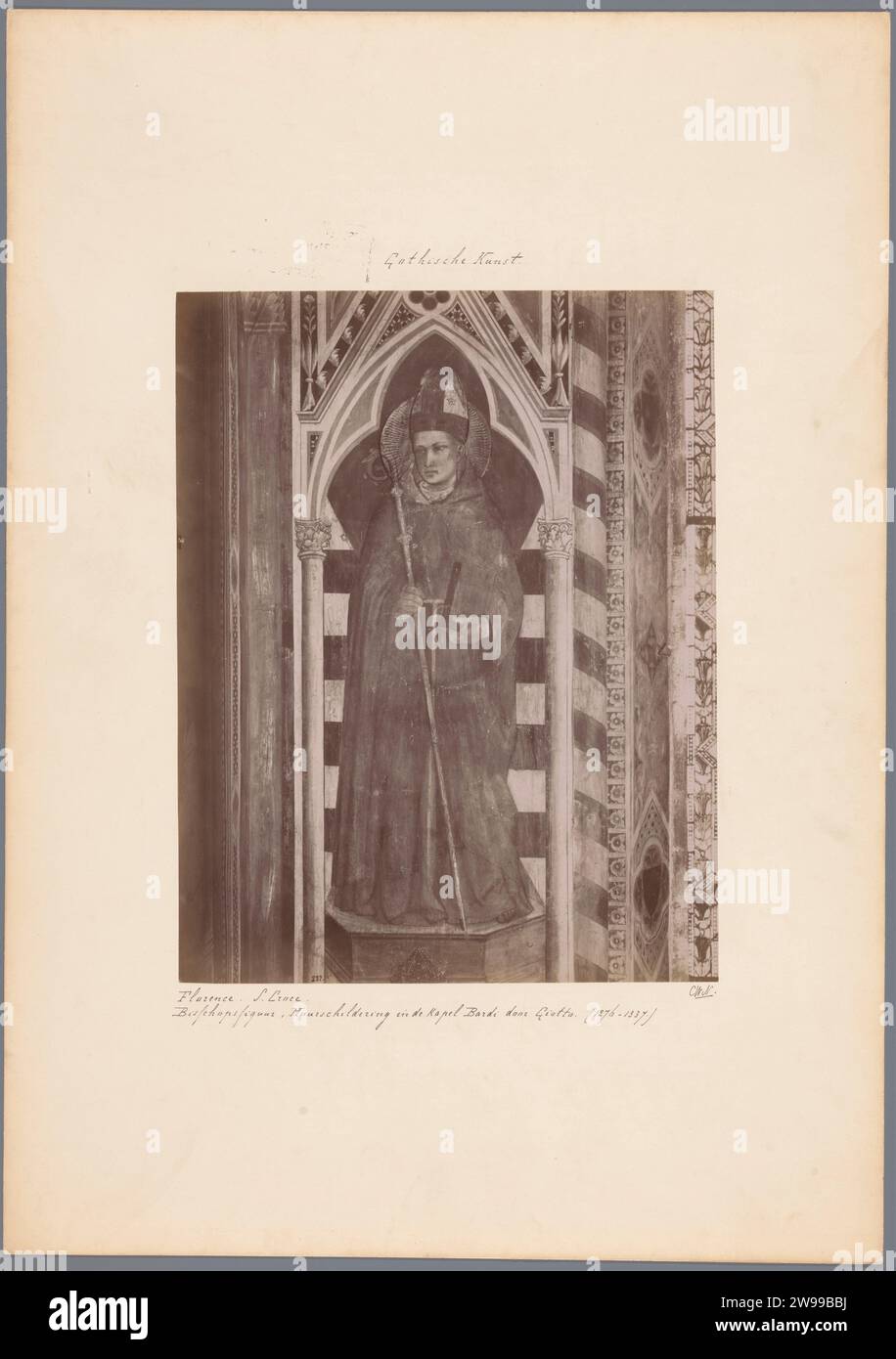 Painting by Giotto in the Santa Croce in Florence, representing a ...