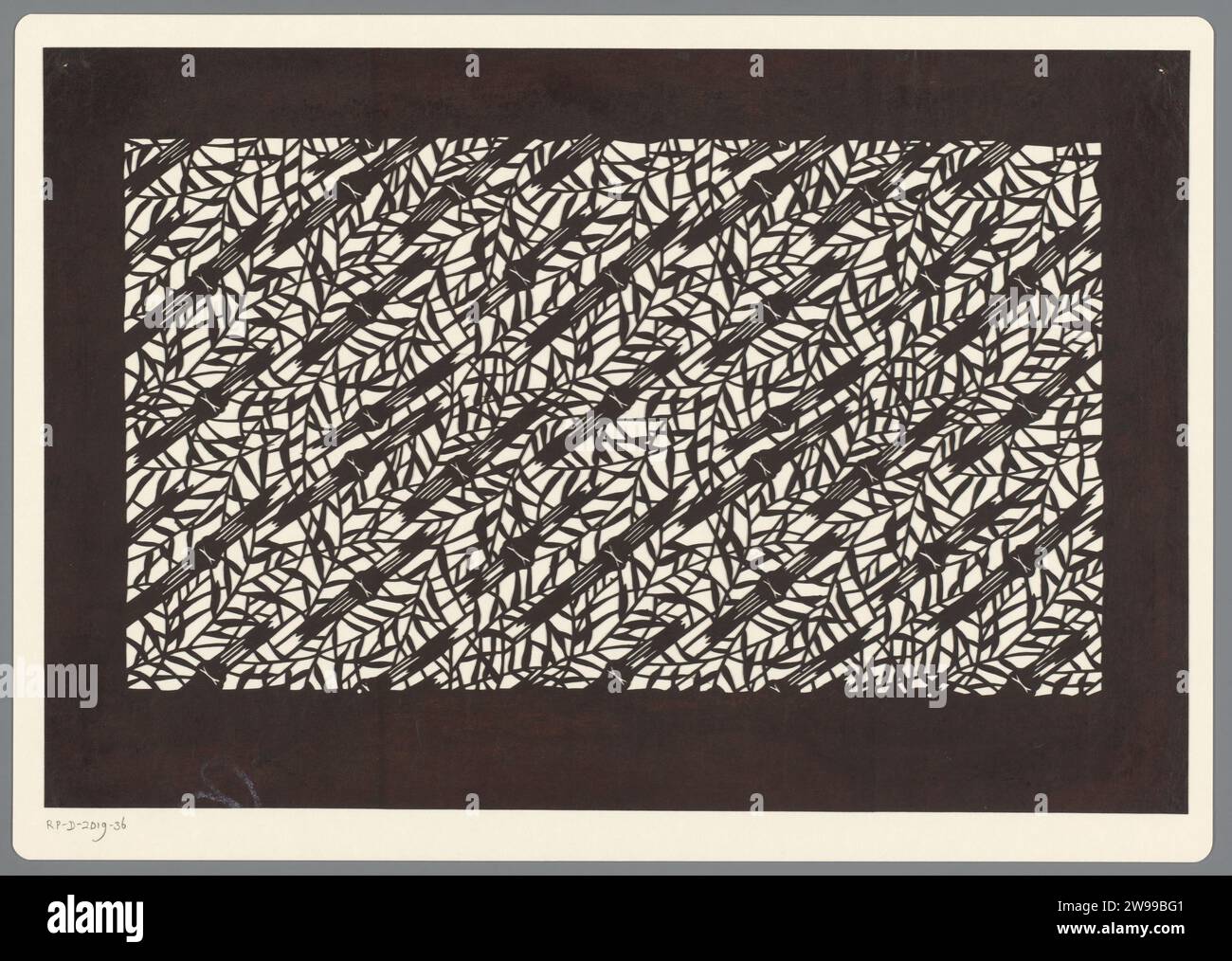 Template with bamboo, anonymous, 1800 - 1909 Japanese template ...