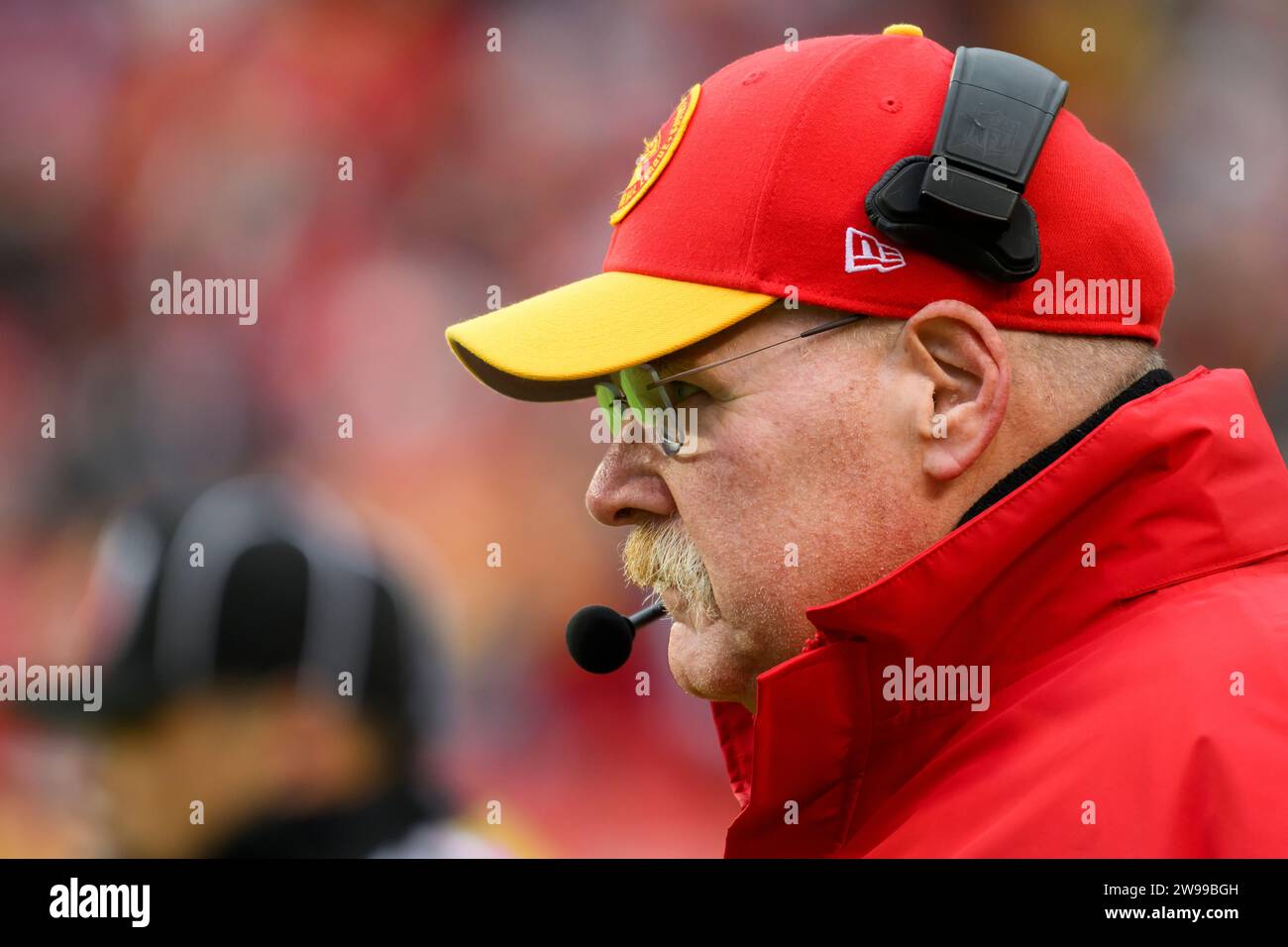 Kansas City Chiefs head coach Andy Reid looks on during the second half ...