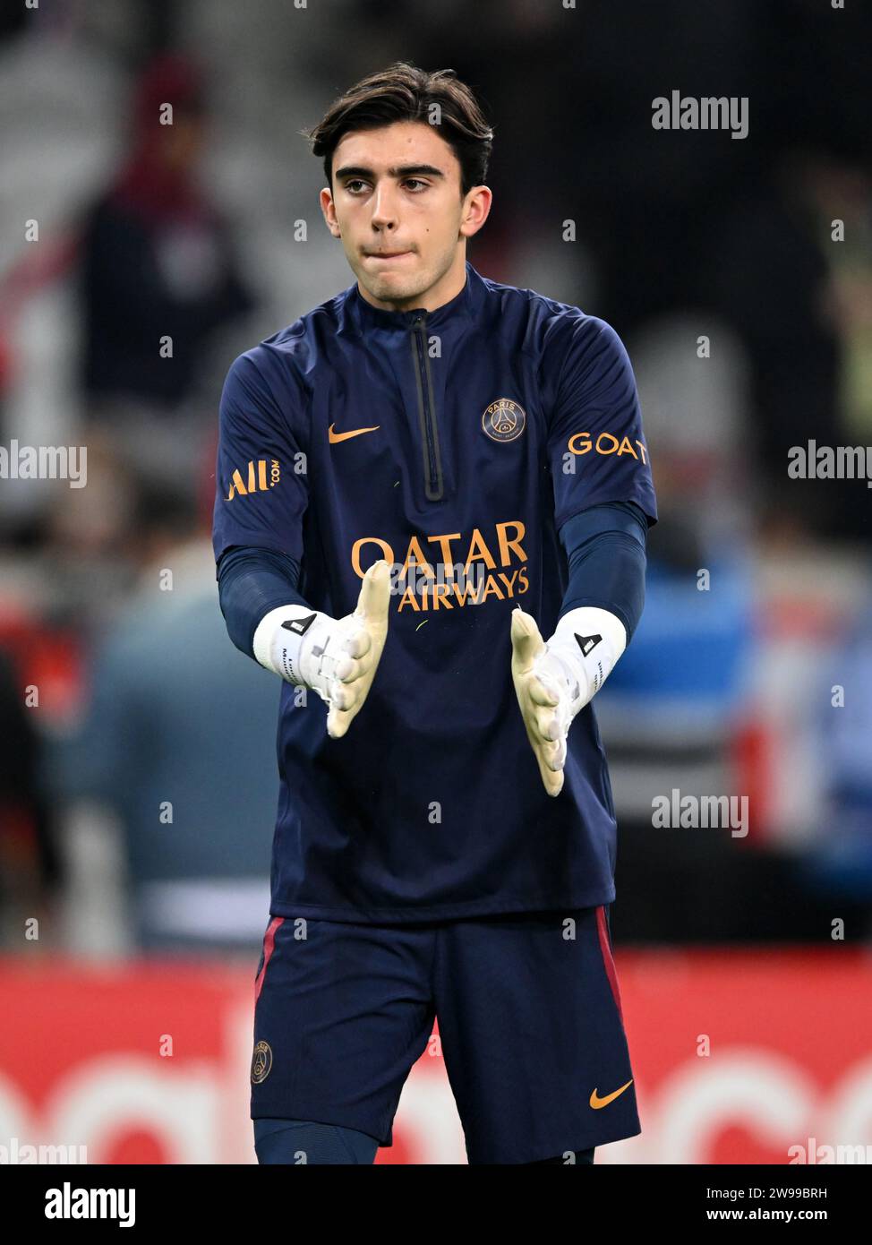 LILLE - Paris Saint-Germain goalkeeper Louis Mouquet during the French ...