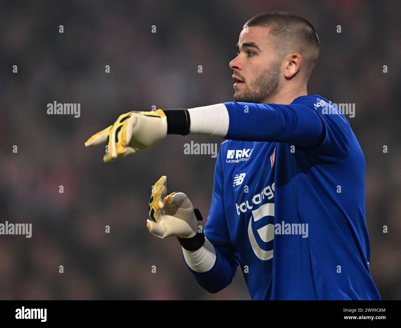 LILLE - Lille OSC goalkeeper Lucas Chevalier during the French Ligue 1 ...