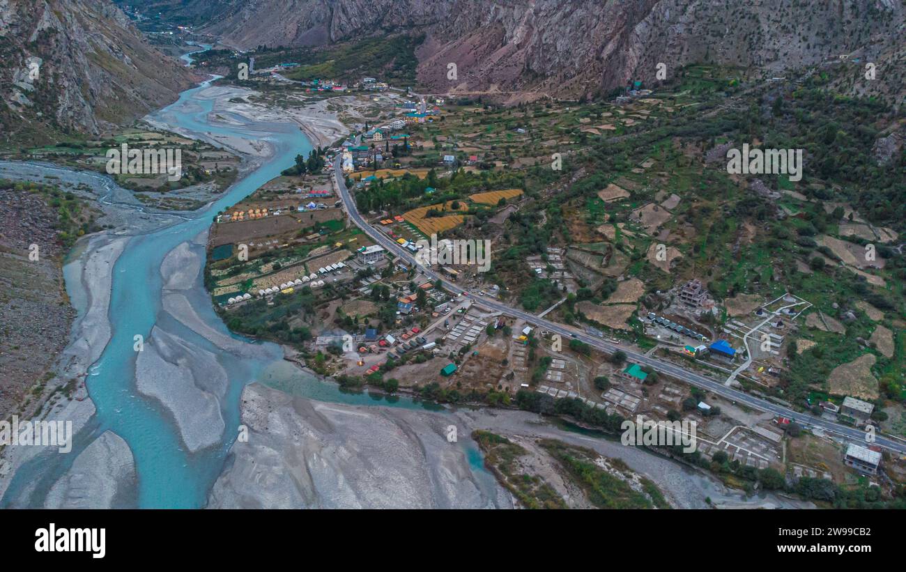 Droneshot of a small town of JISPA in India Stock Photo - Alamy