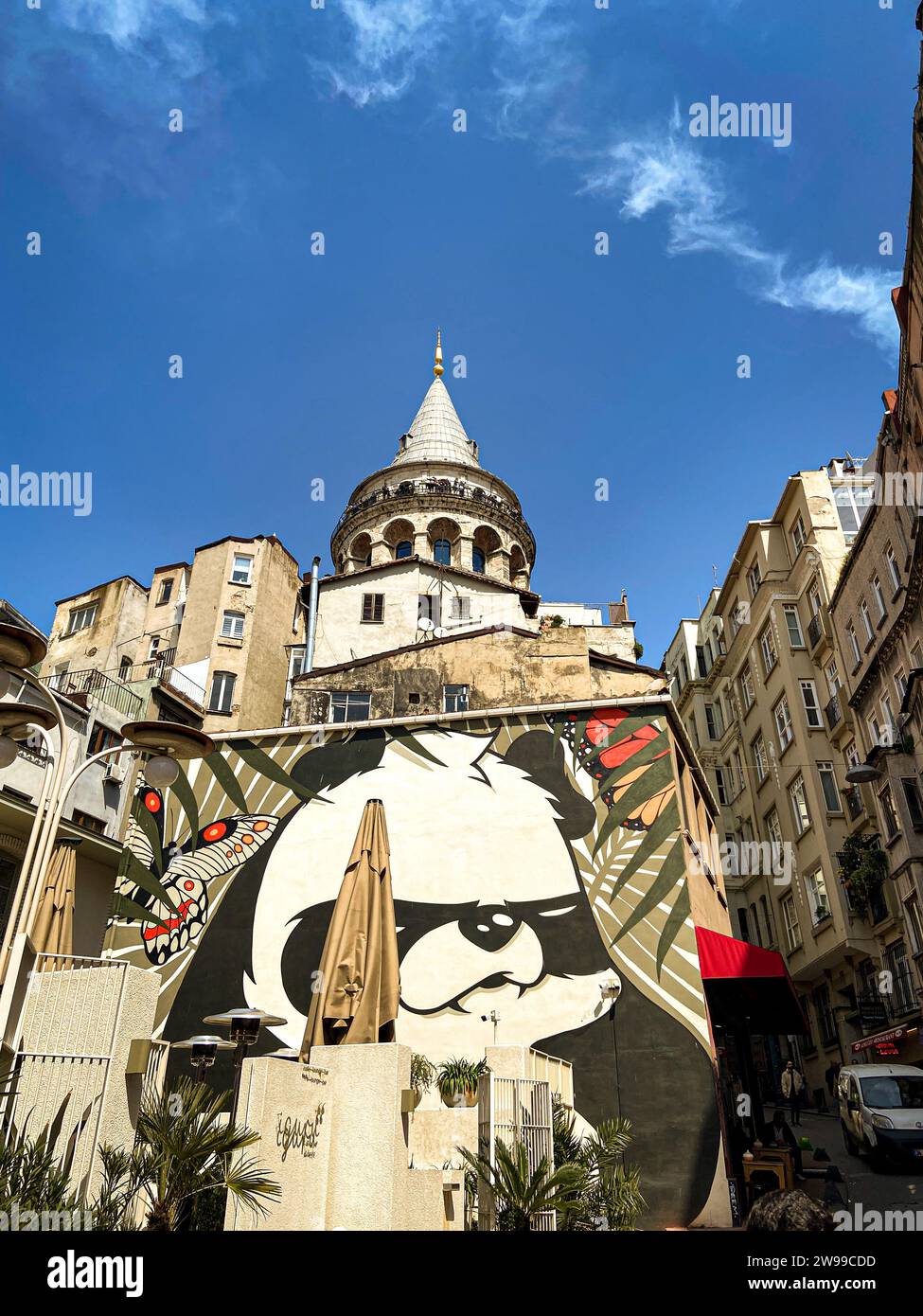 Urban shot of buildings and street art in Istanbul, Turkey Stock Photo ...