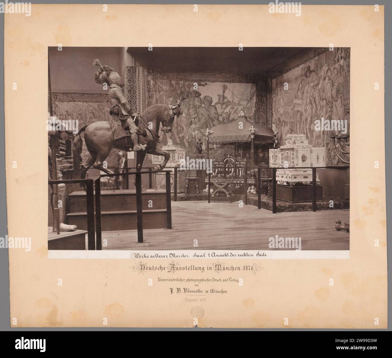 Setup of artworks in the Bayerisches National Museum in Munich, 1876 photograph Bavarian ...