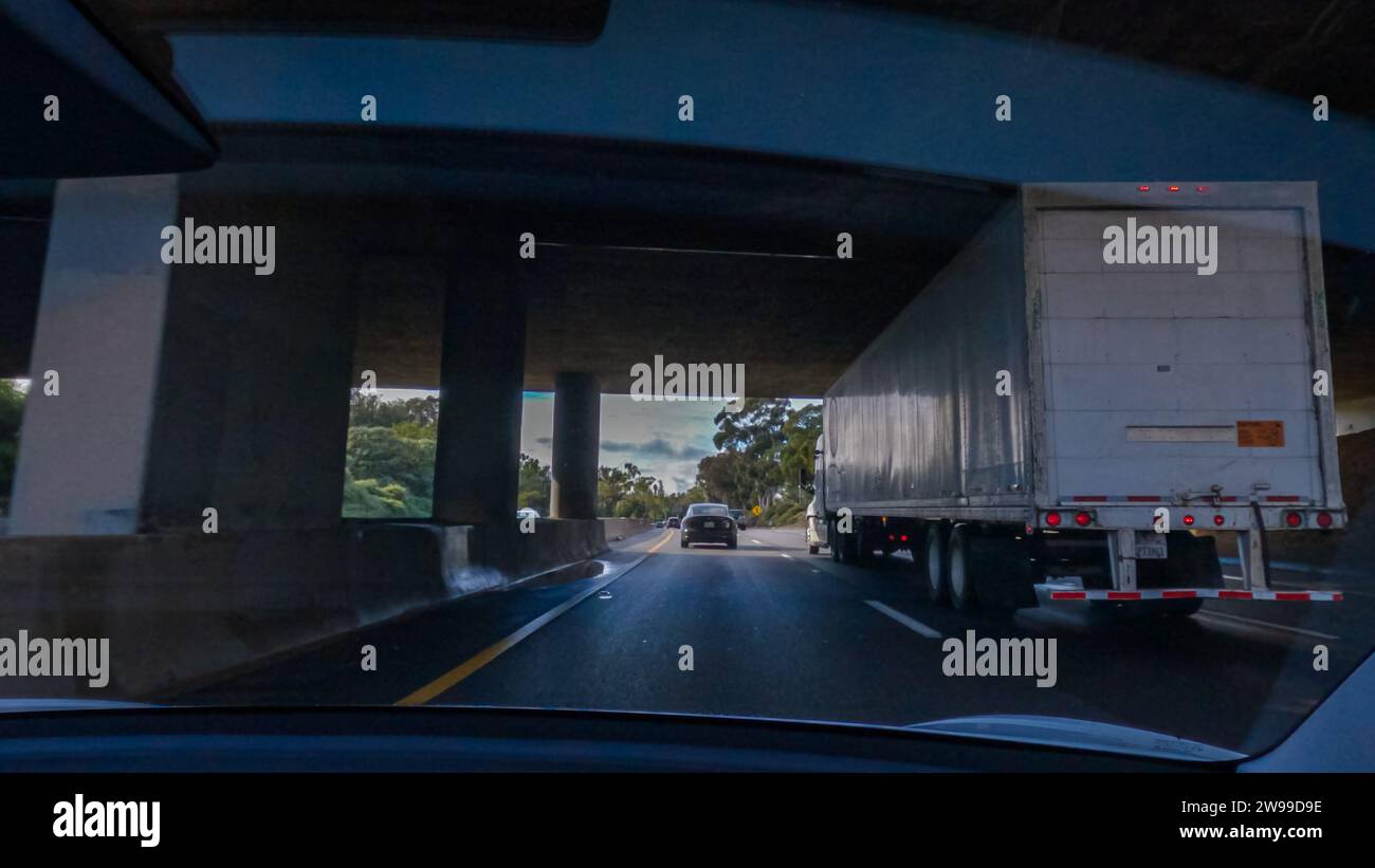 Cloudy Winter Day on HWY 101, Santa Barbara Stock Photo - Alamy