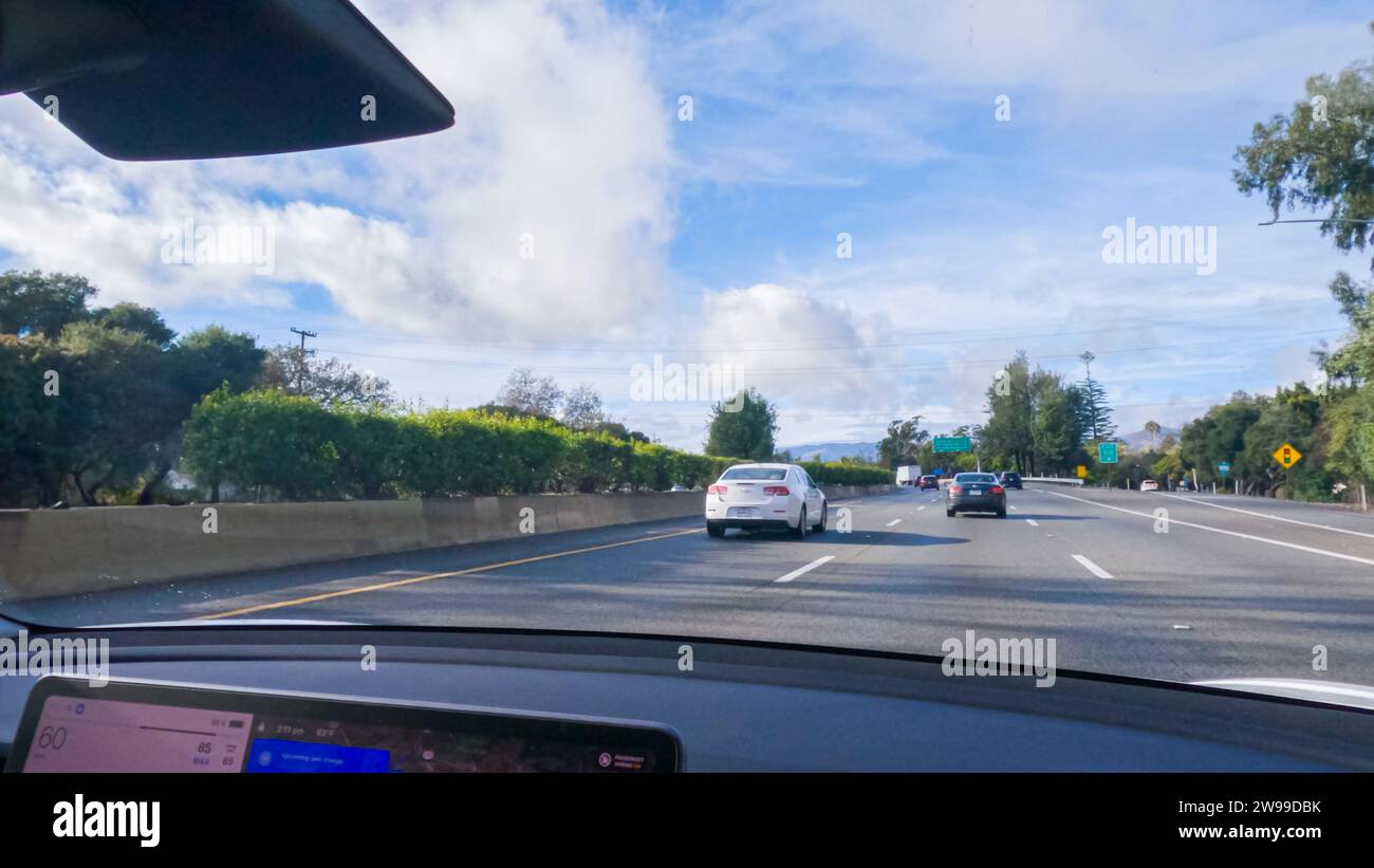 Cloudy Winter Day on HWY 101, Santa Barbara Stock Photo - Alamy
