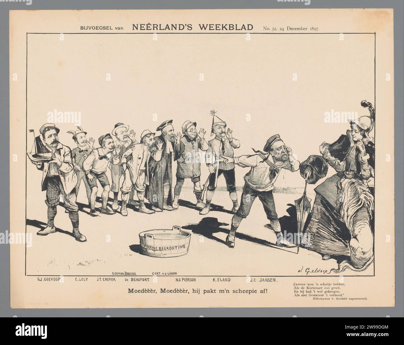 Courageèèèr, courageèèr, he takes my shipy!, Peter van Geldorp, 1897 ...