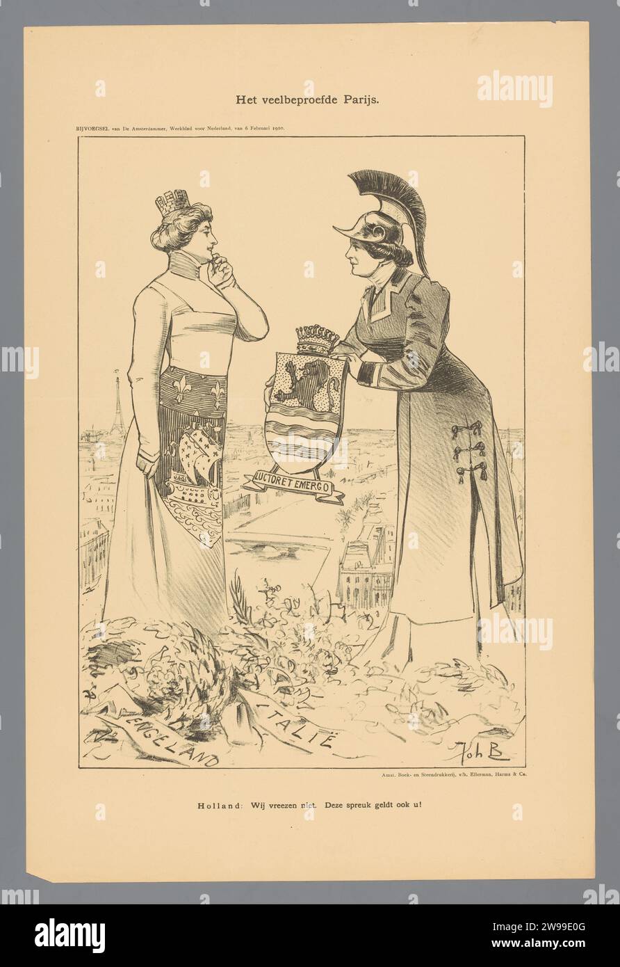 The much -proof Paris, Johan Braakensiek, 1910 Amsterdam paper ...