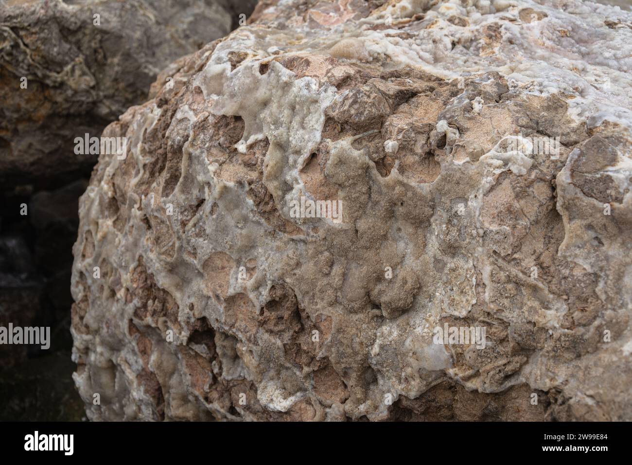 Textured rock surface produced by water and wind erosion Stock Photo ...