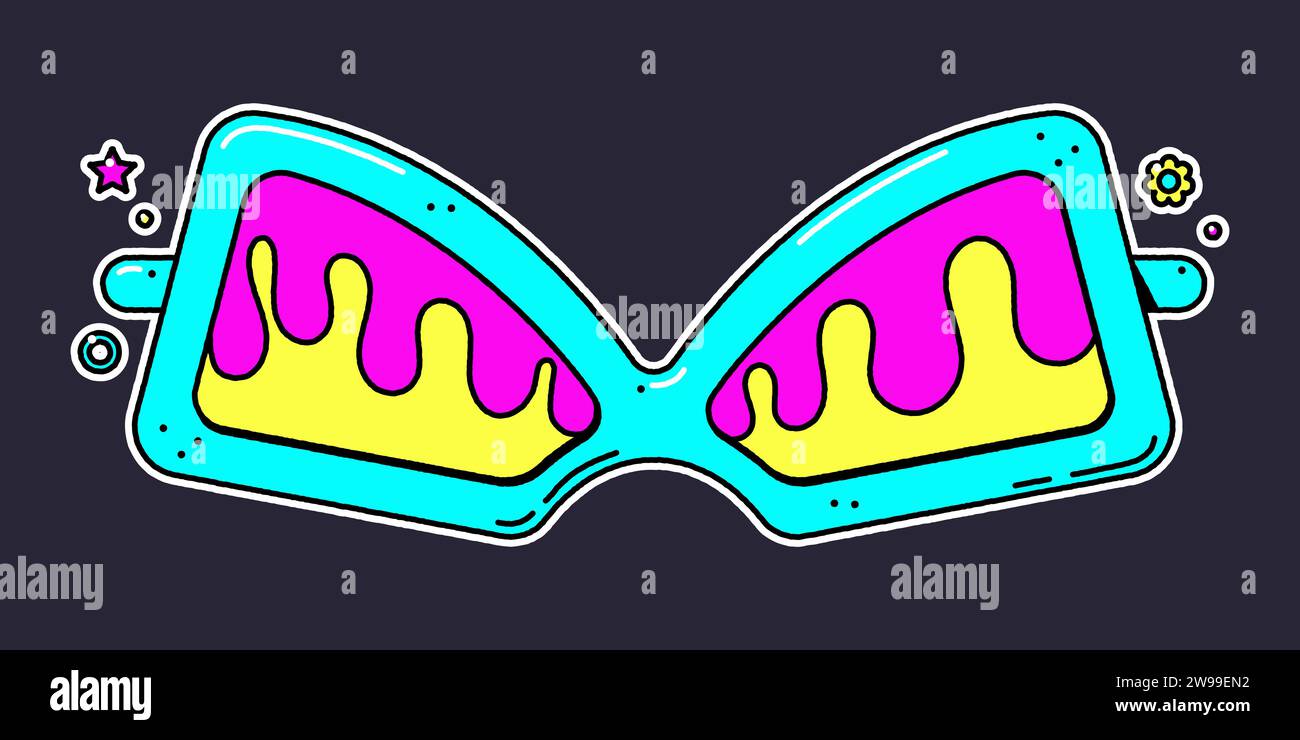 Hippy boho style glasses Stock Vector Image & Art - Alamy