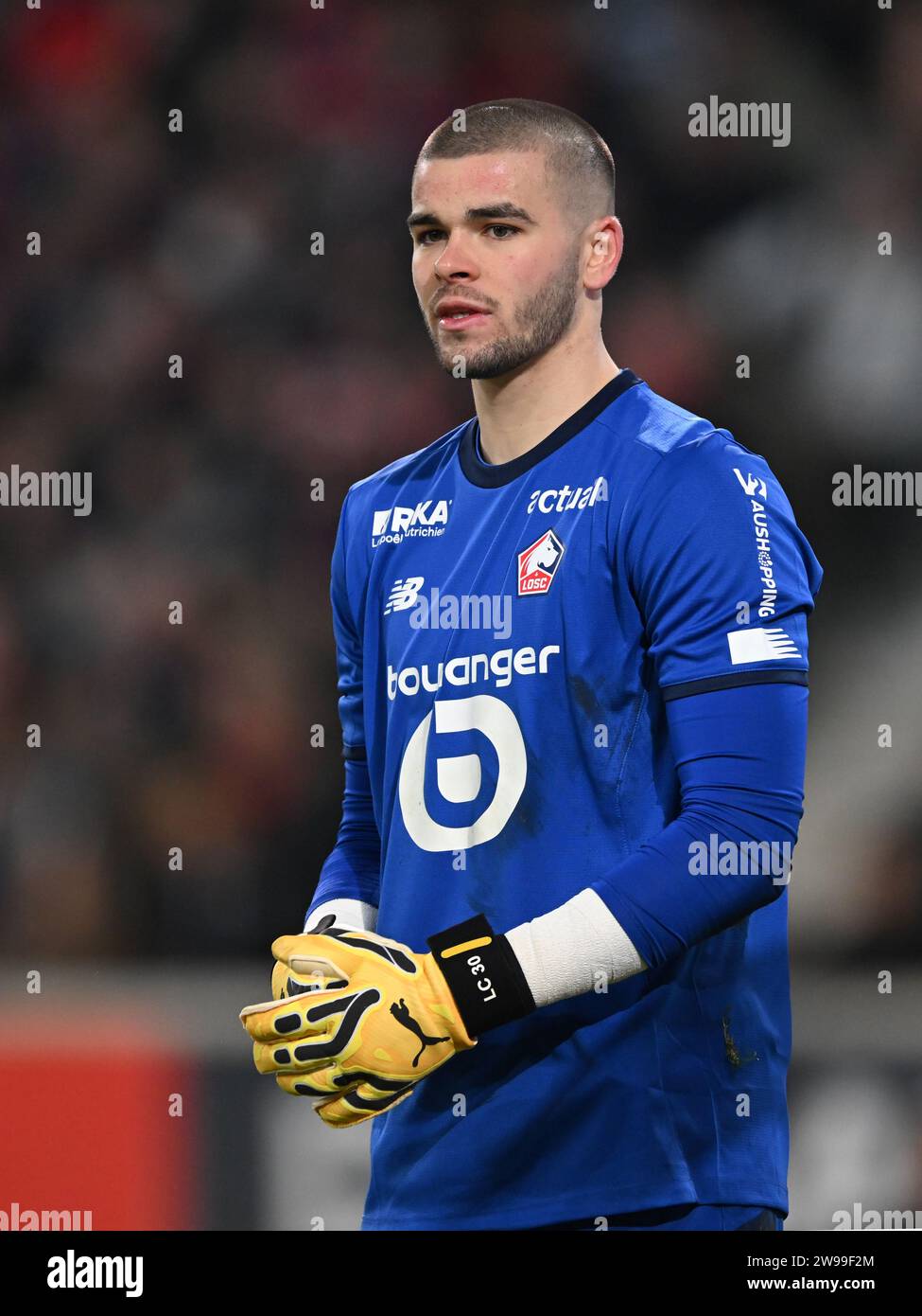 LILLE - Lille OSC goalkeeper Lucas Chevalier during the French Ligue 1 match between Lille OSC ...