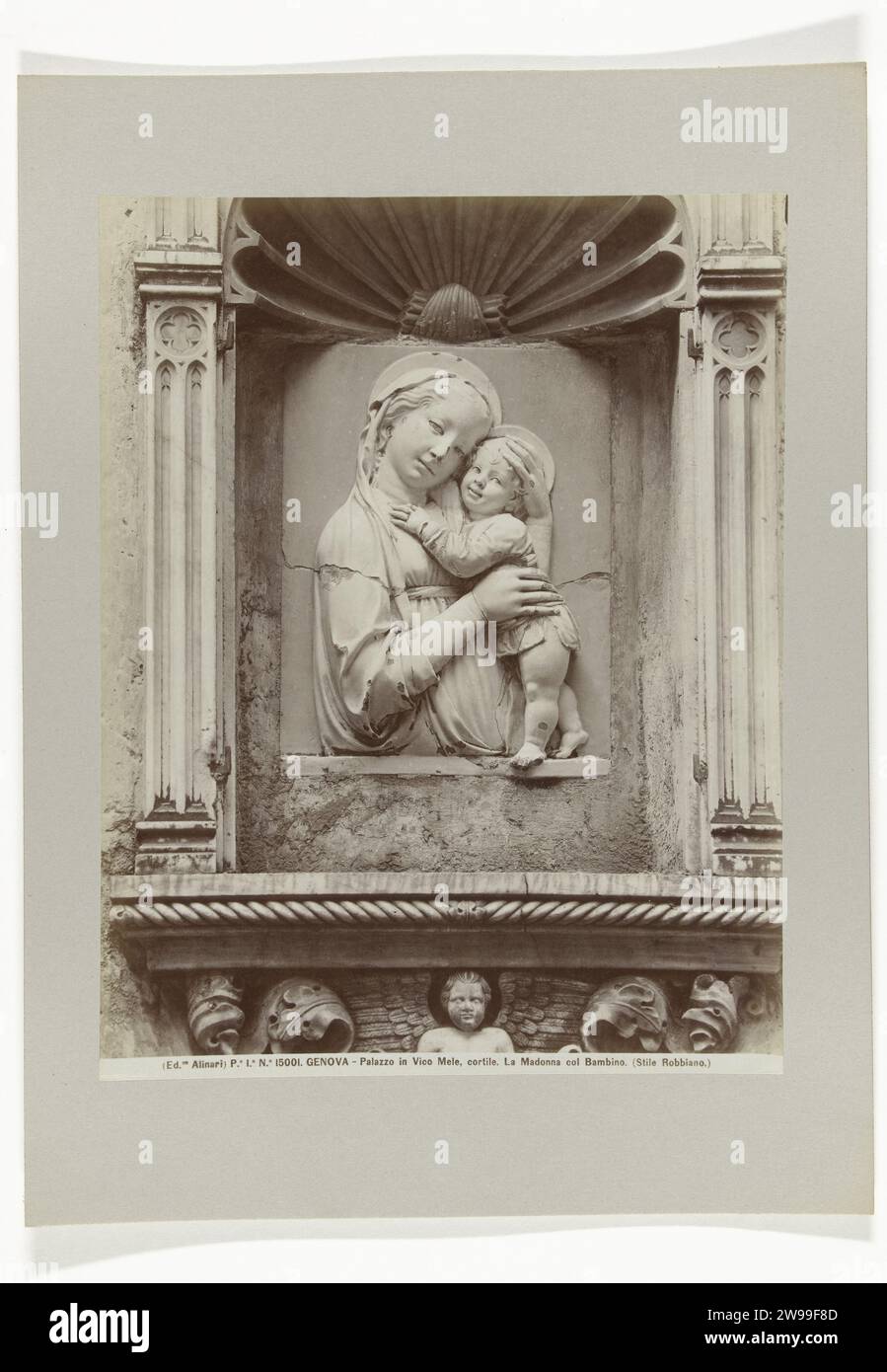 Madonna sculpture with child, Fratelli Alinari, 1898 photograph ...