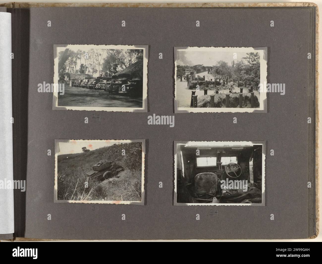 Military Vehicles, Anonymous, 1946 - 1949 photograph Album magazine with four photos: various ...