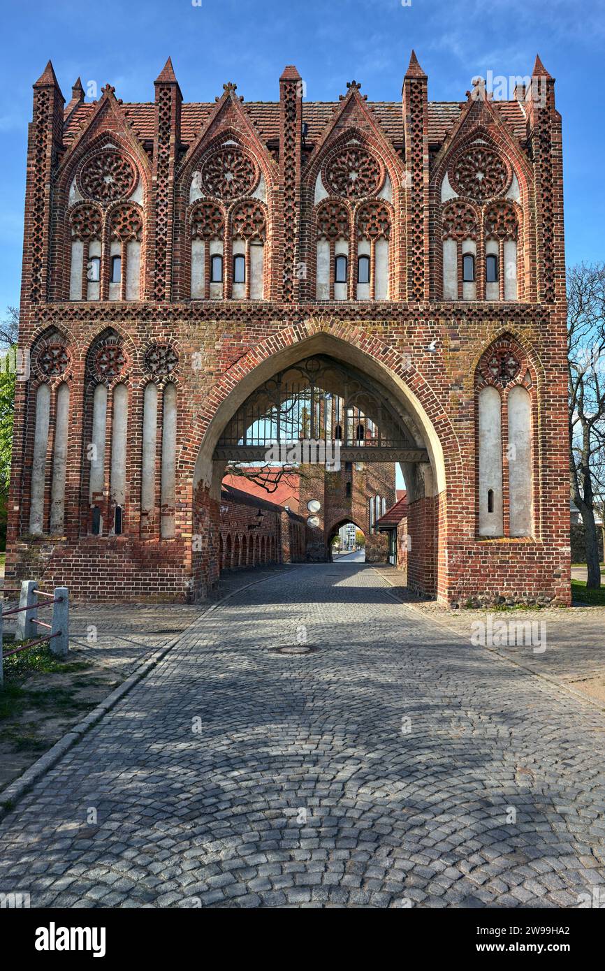 Medieval fortification of the city gate in Neuebrandemburg, Germany ...