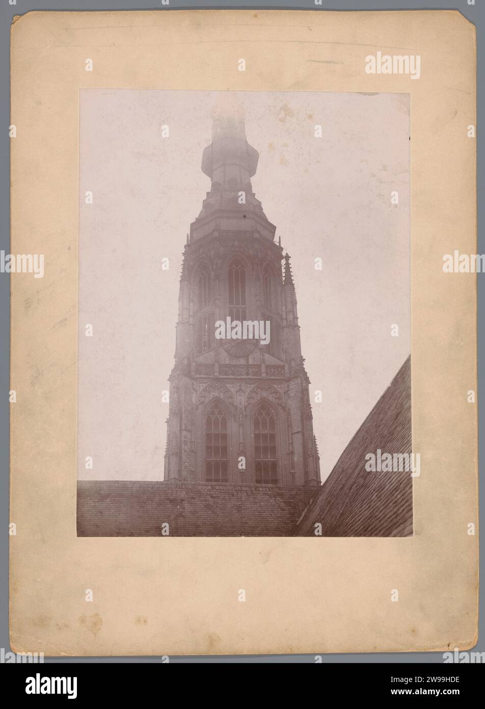 Tower of the Grote Kerk in Breda, c. 1875 - c. 1900 photograph Breda ...