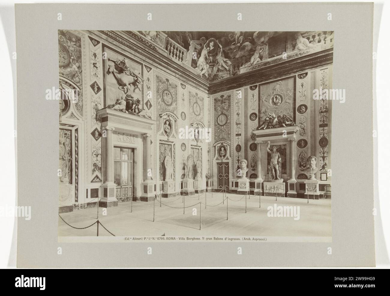 Interieur Van de Villa Borghese, Fratelli Alinari, c. 1880 - c. 1895 ...
