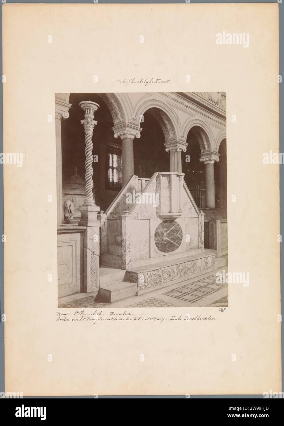 Pulpit in the San Clemente in Rome, c. 1875 - c. 1900 photograph San ...