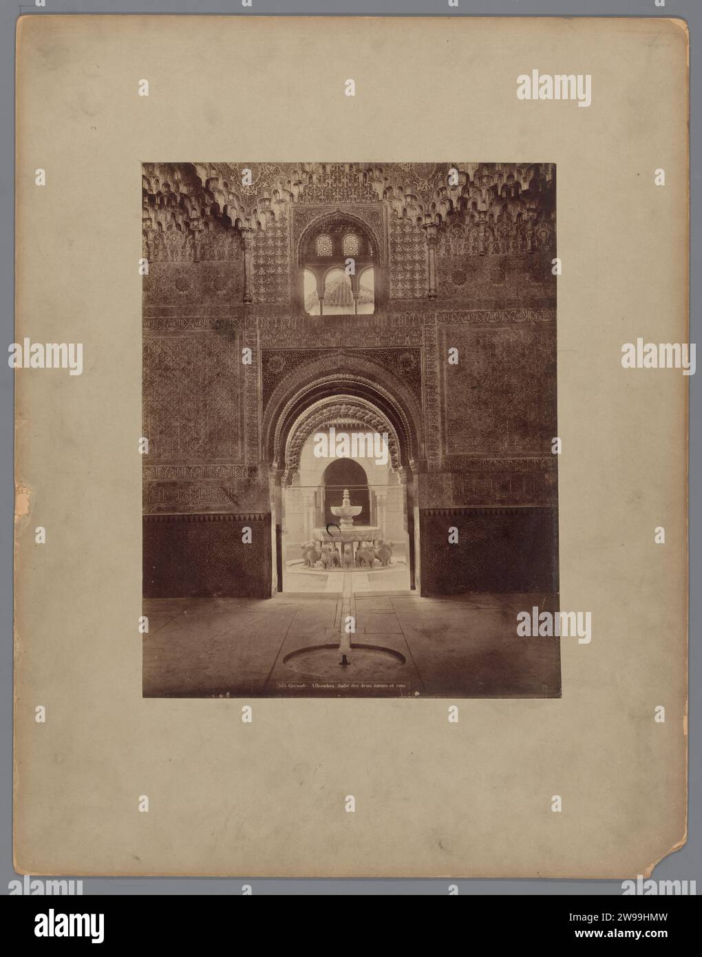 Room of the two sisters in the Alhambra in Granada, with a view of the ...