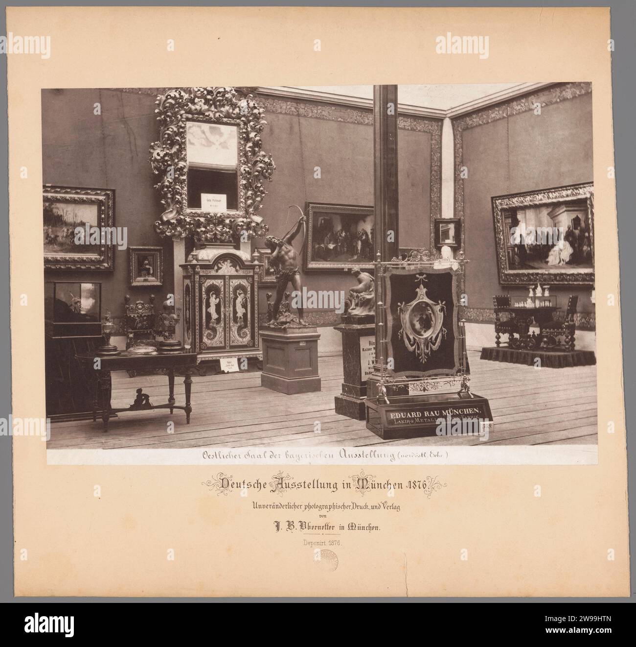 Setup of Bavarian art in the Bayerisches National Museum in Munich, 1876 photograph Bavarian ...