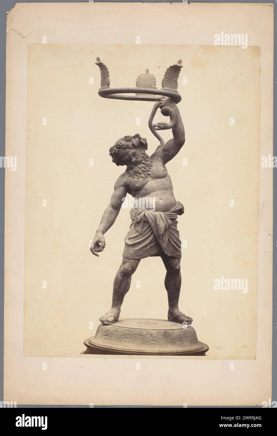 Bronze statue of Silenus with a snake from Pompeii, c. 1875 - c. 1900 ...