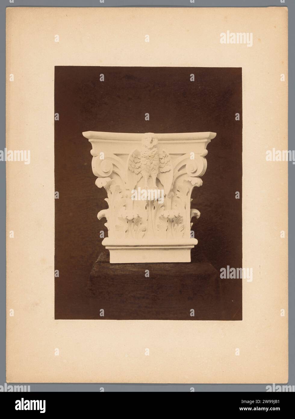 Capital with acanthus leaves and an owl, c. 1875 - c. 1900 photograph ...