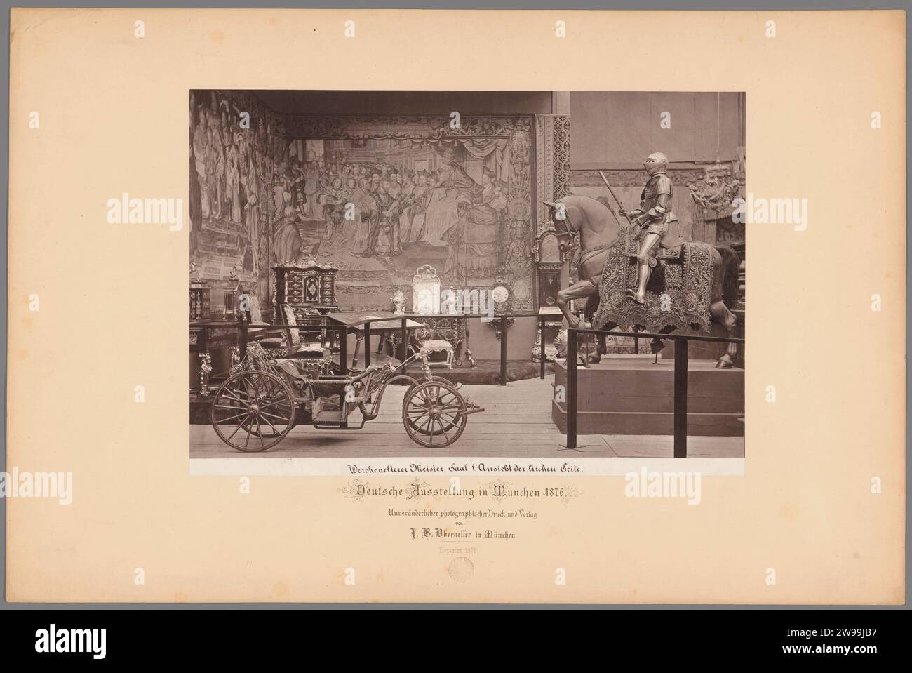 Setup of German artworks in the Bayerisches National Museum in Munich, 1876 photograph Bavarian ...