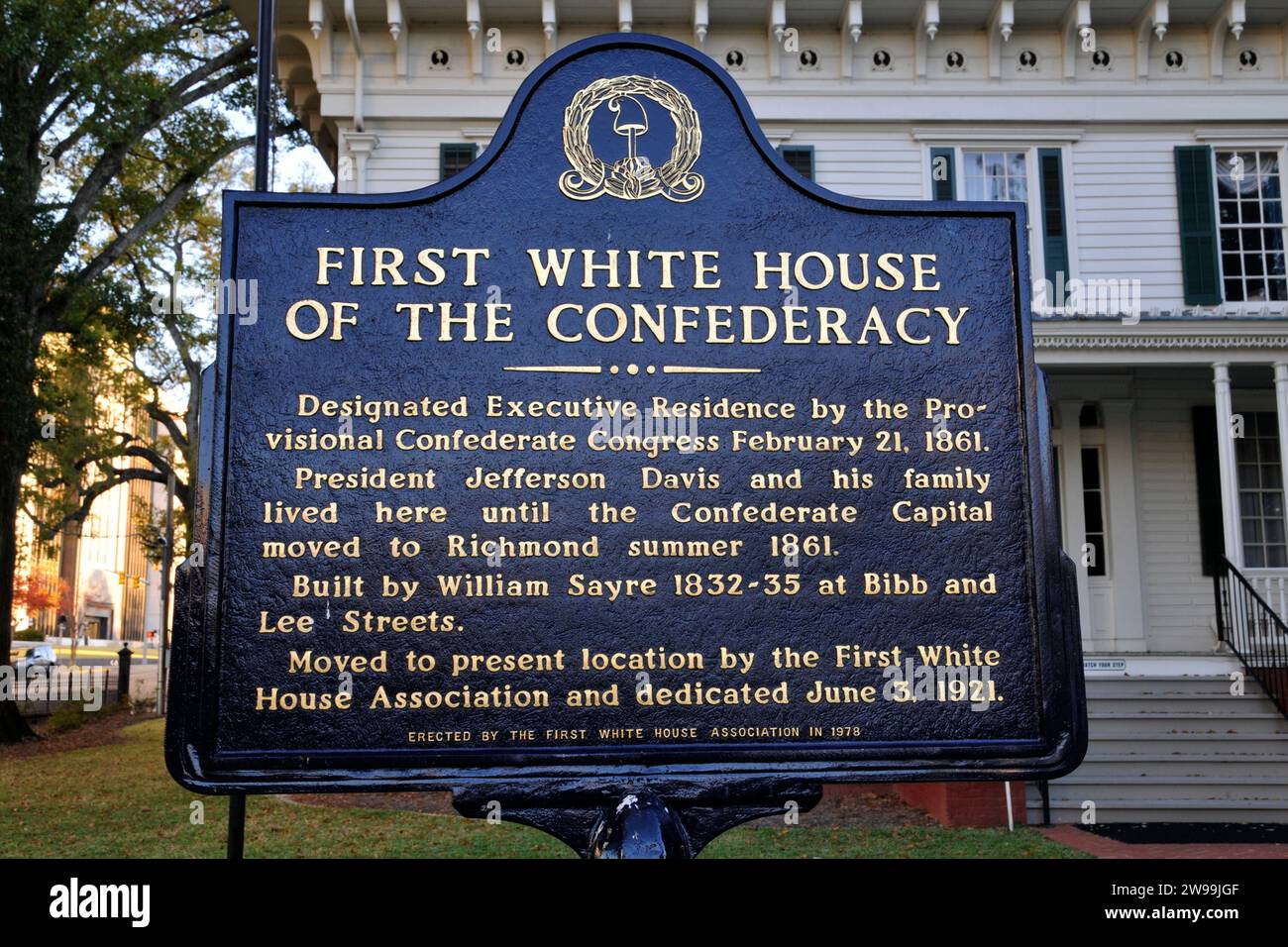 First White House of the Confederacy, Montgomery, Alabama, USA Stock ...