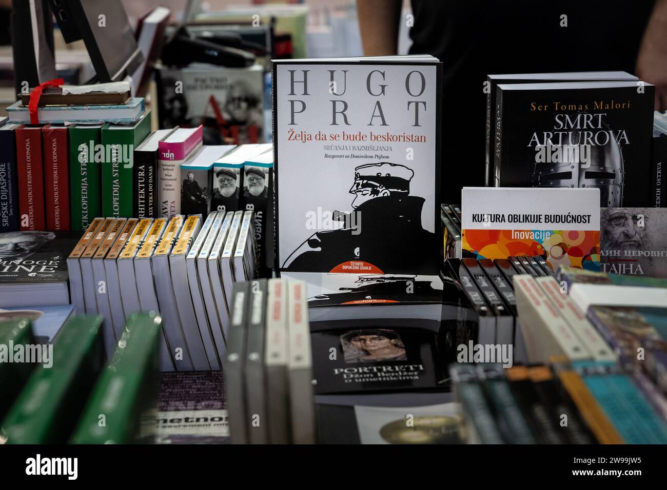 Picture of a biography book of Hugo Pratt on display in belgrade ...