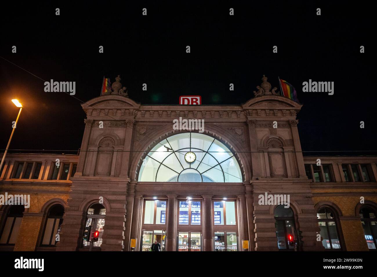 Picture of a sign main building of Bonn Train station, Bonn Hbf. Bonn ...