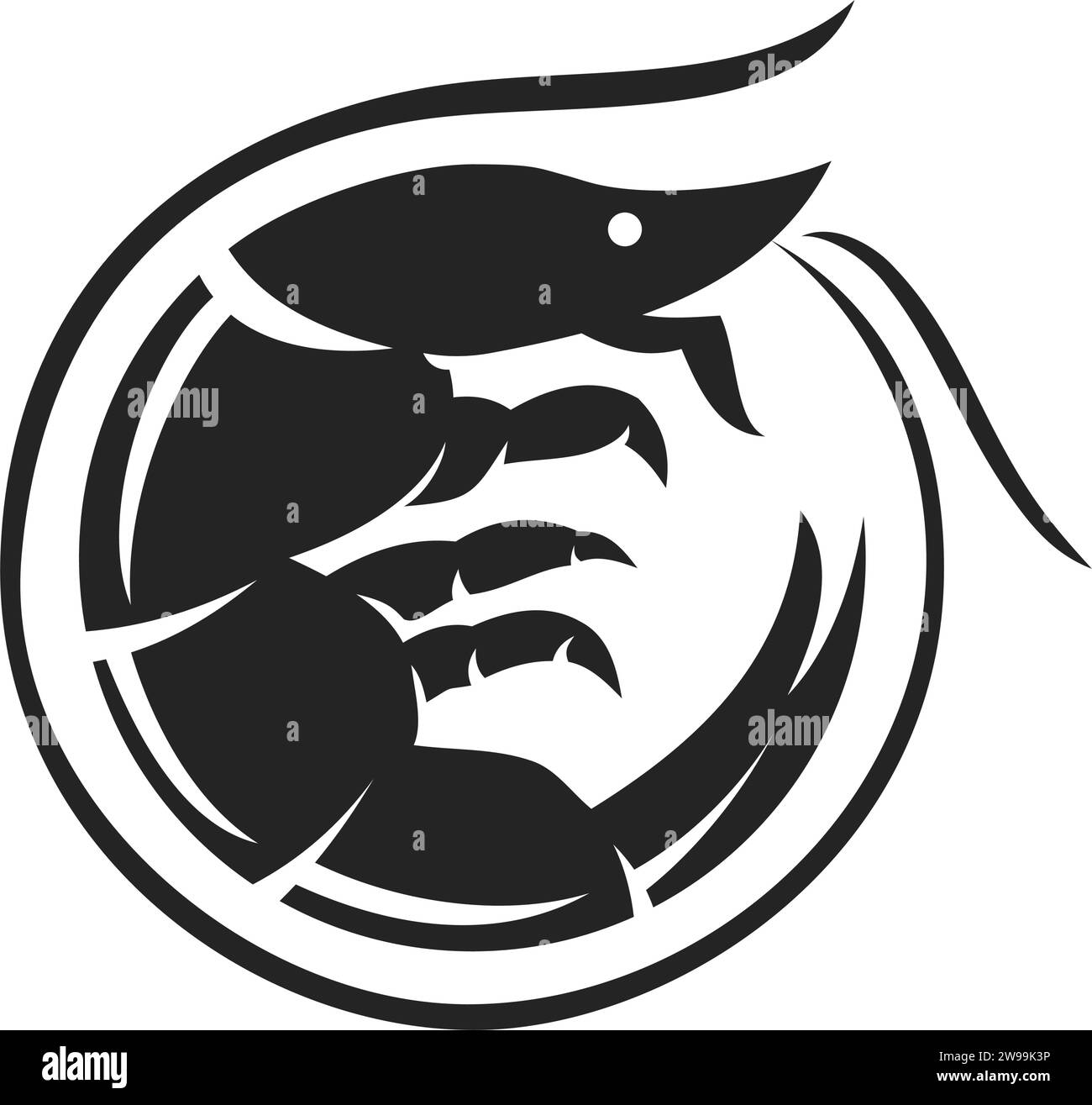 Shrimp Logo template Isolated. Brand Identity. Icon Abstract Vector ...