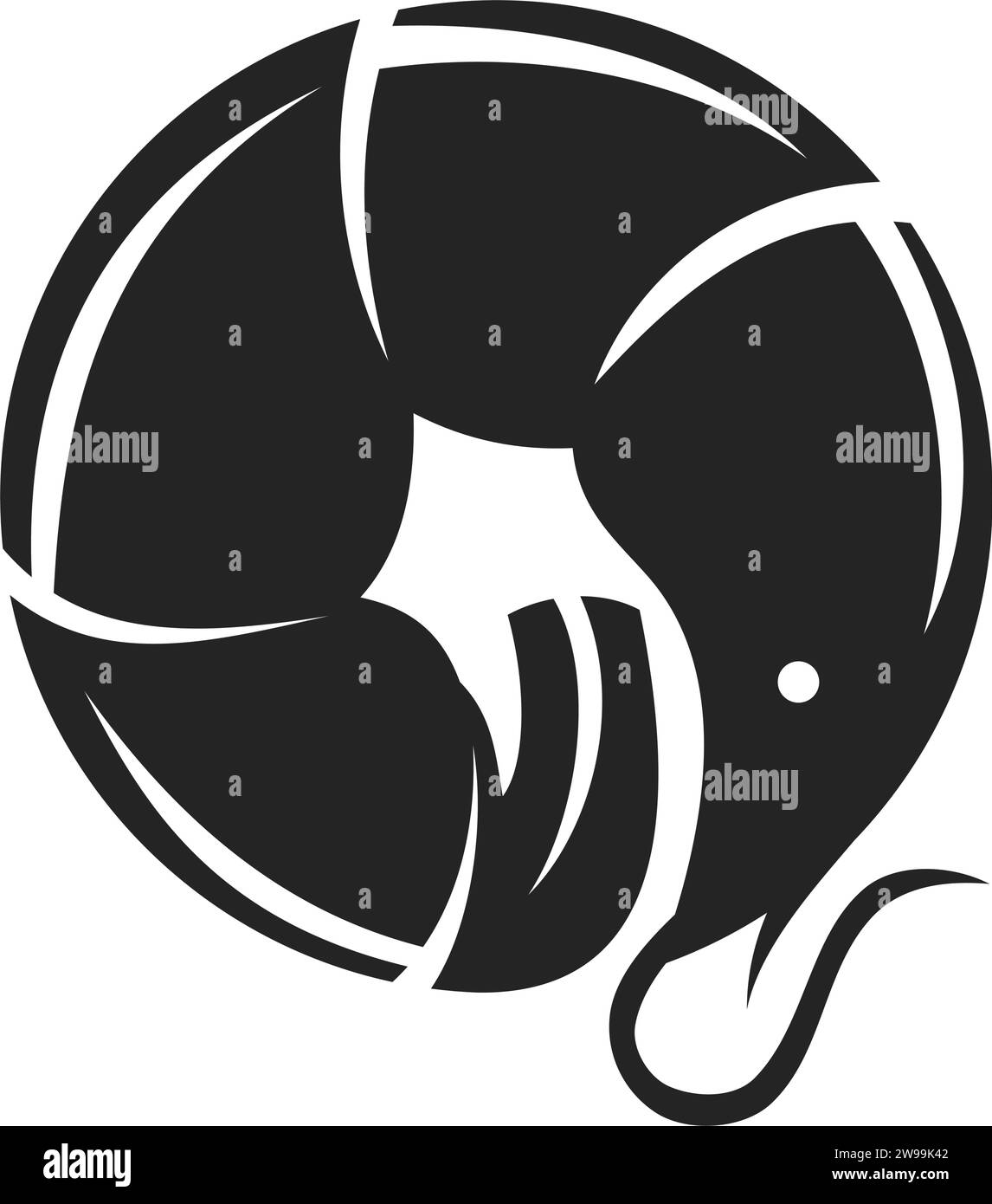 Shrimp Logo template Isolated. Brand Identity. Icon Abstract Vector ...