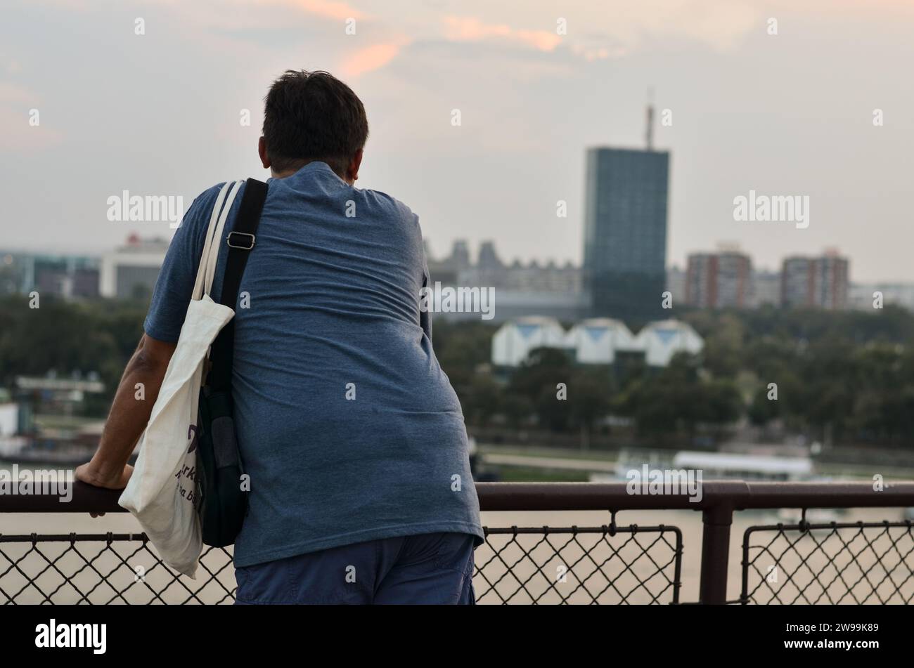 Fat man. Concept of weight problems Stock Photo - Alamy