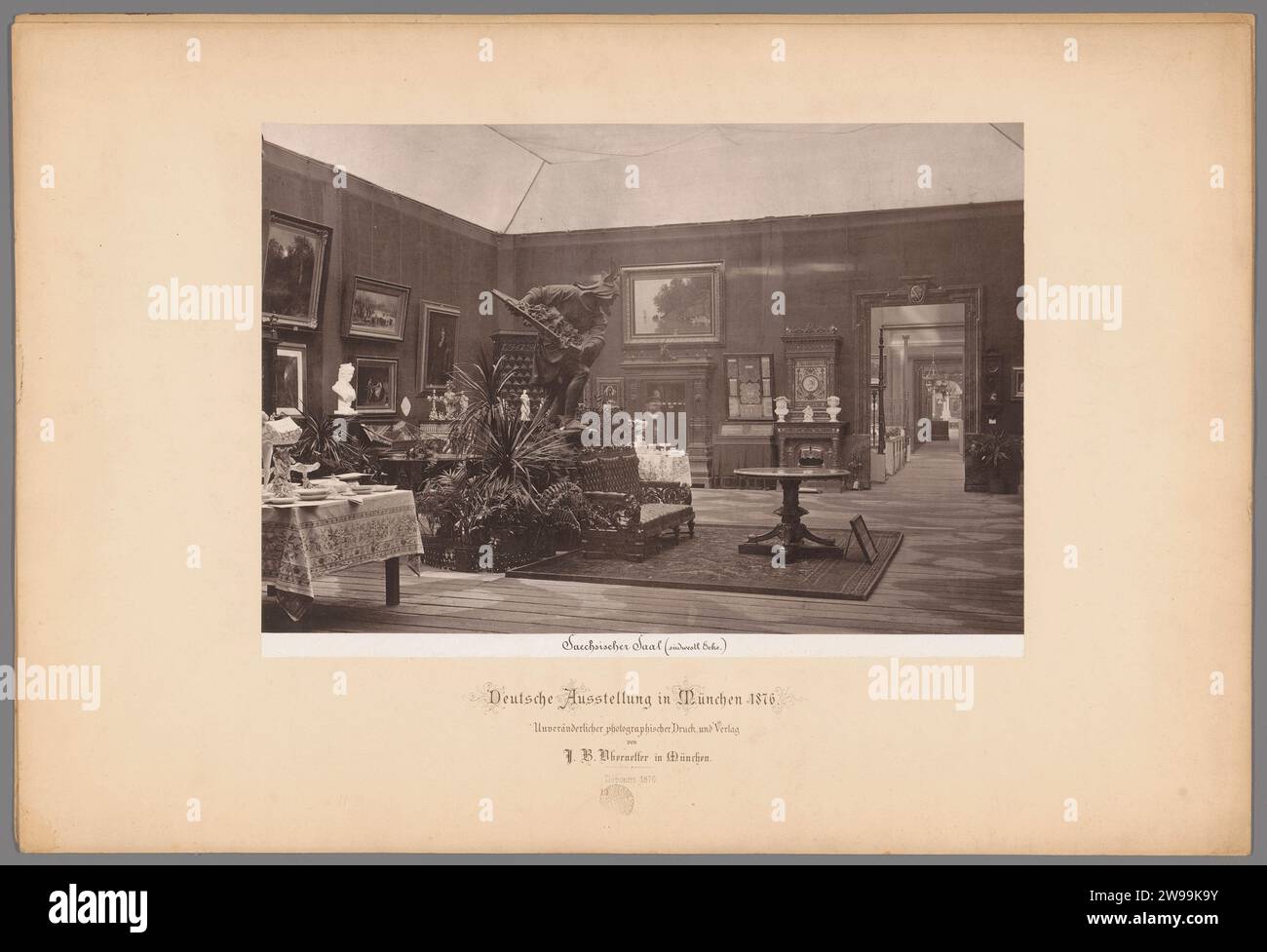 Determination of Saxon art in the Bayerisches National Museum in Munich, 1876 photograph ...