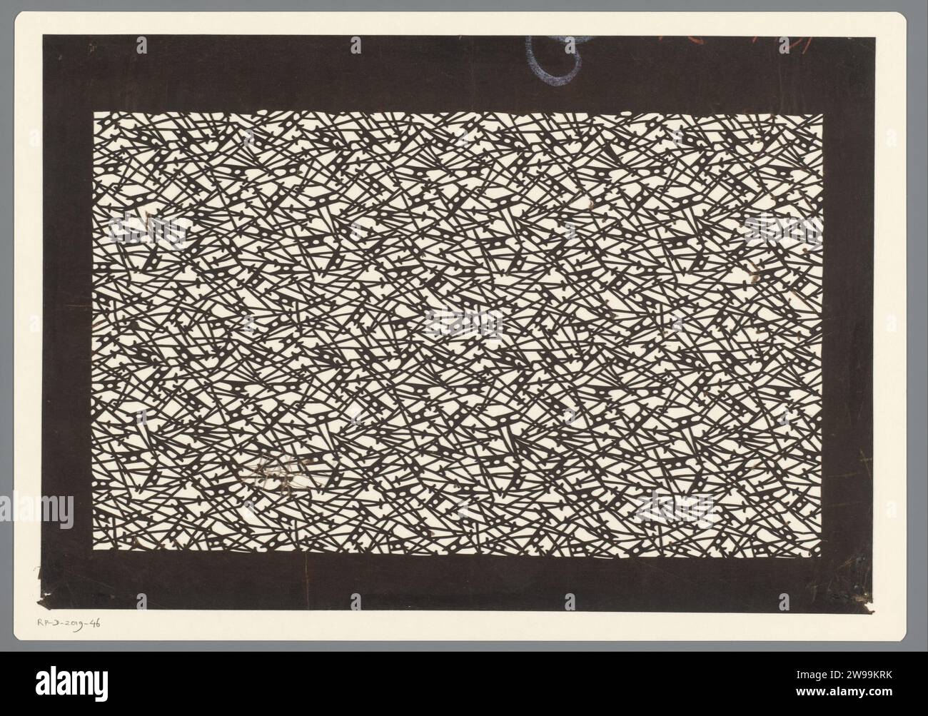 Template with pattern of sticks, anonymous, 1800 - 1909 Japanese ...