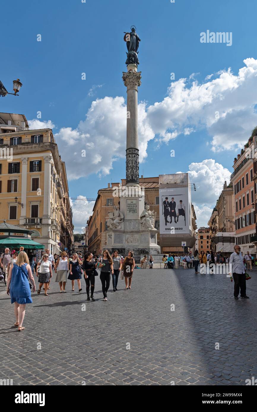 Column of the Immaculate Conception, The Virgin Mary on the top,Rome ...