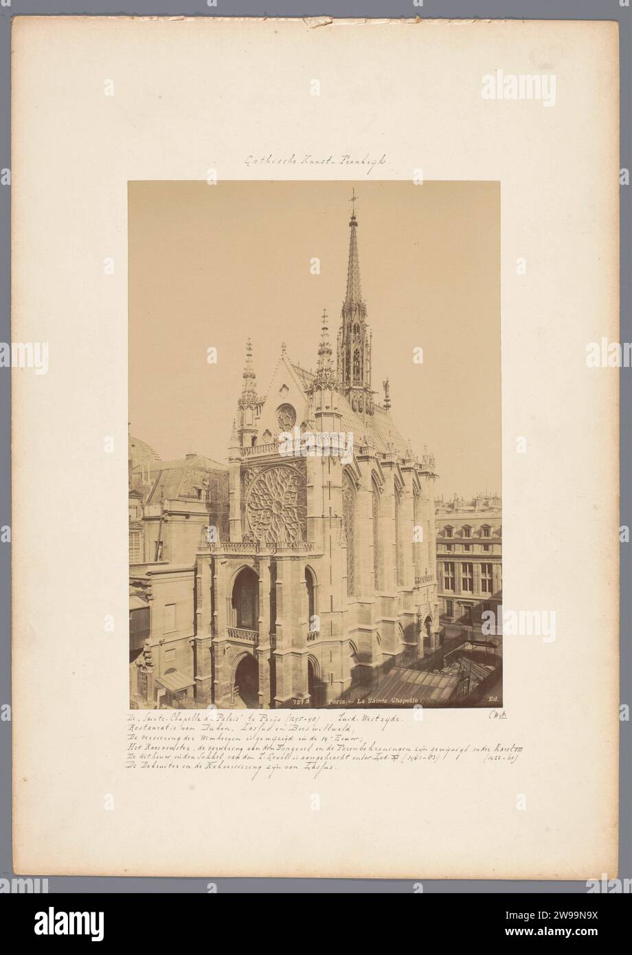 View of the Sainte-Chapelle in Paris, c. 1875 - c. 1900 photograph ...