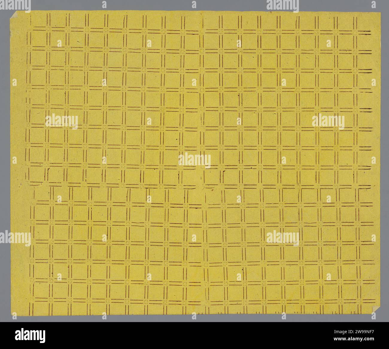 Leaf with pattern of blocks, anonymous, c. 1850 - c. 1950 Leaf with ...