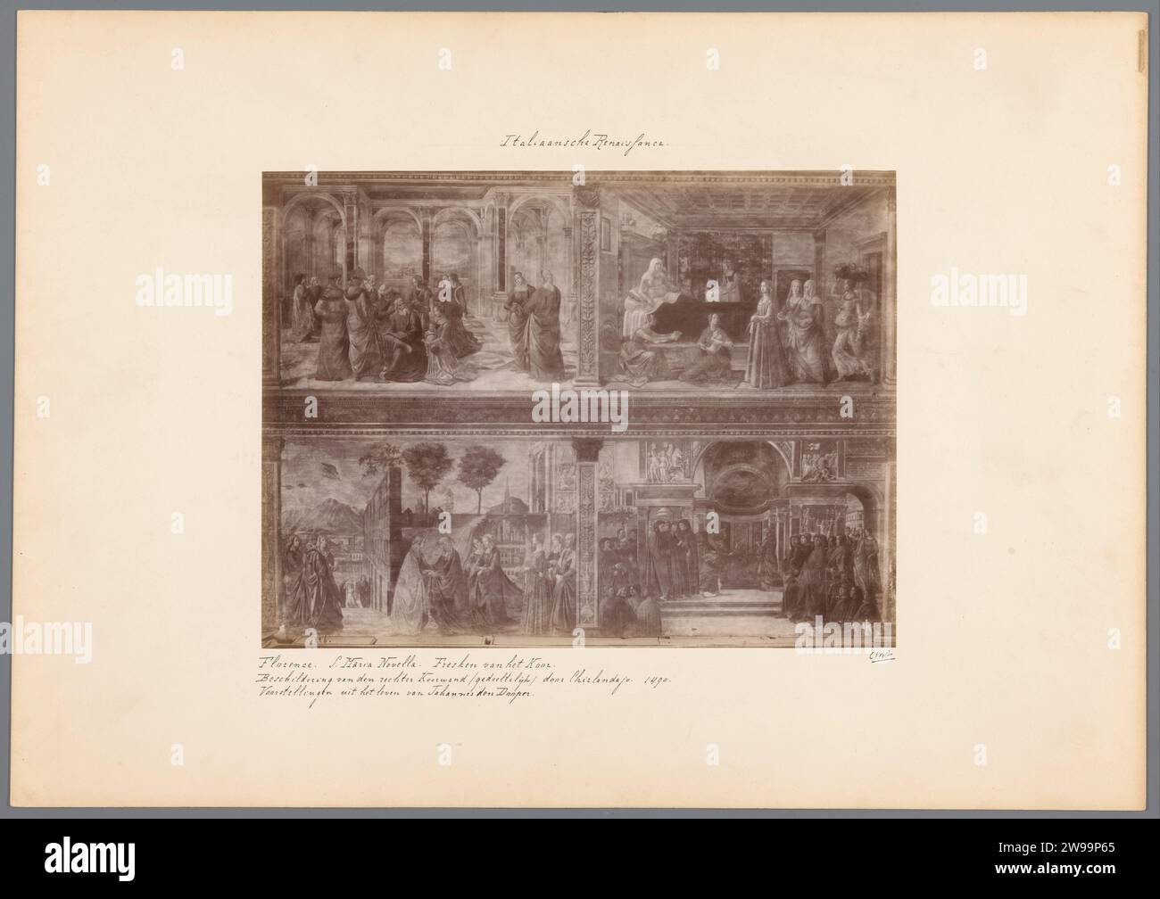 Photo production of a fresco in the Santa Maria Novella in Florence by ...