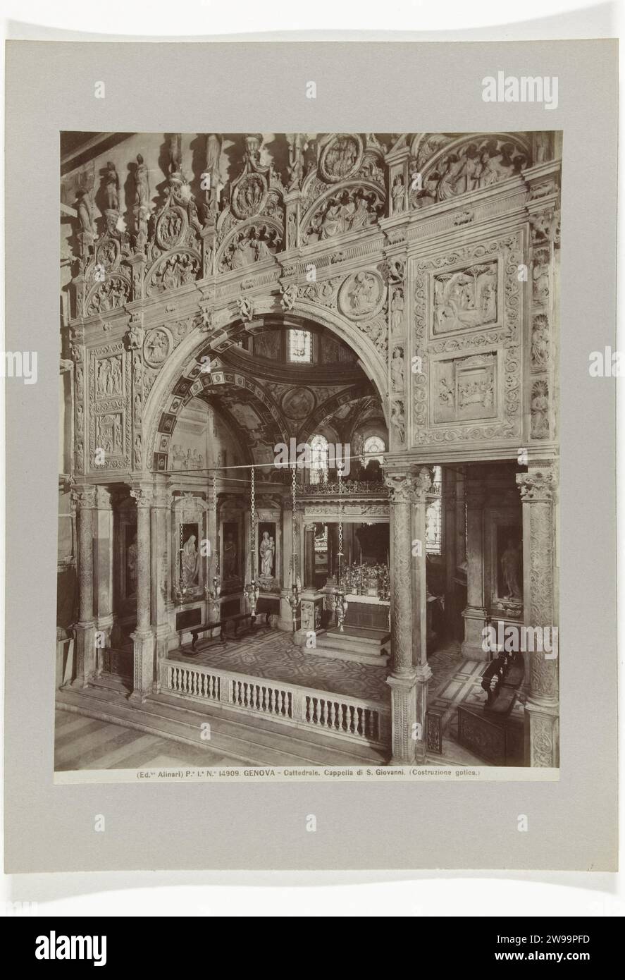 Capella di San Giovanni in De Kathedraal van Genua, Alinari brothers ...