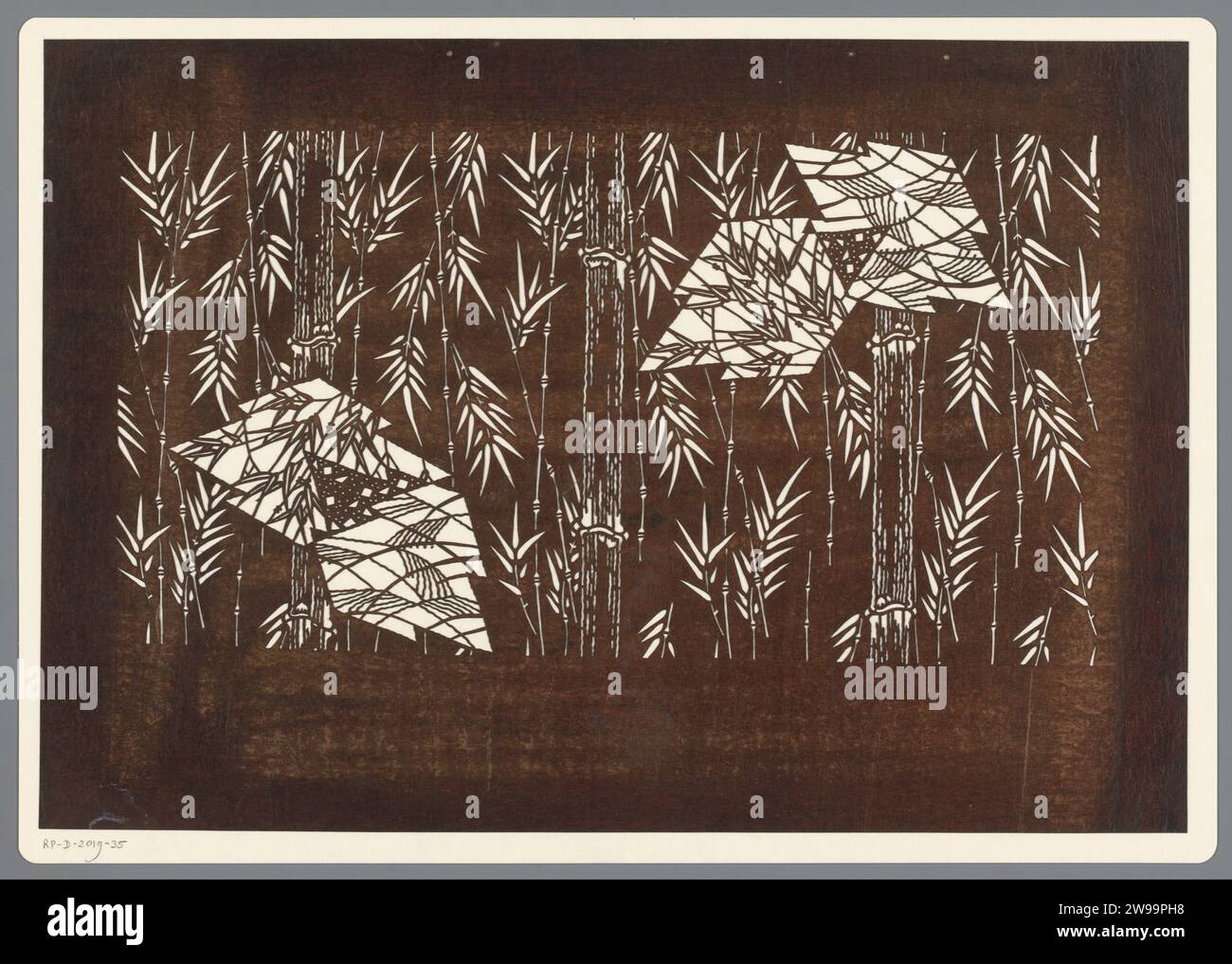 Template with bamboo, anonymous, 1800 - 1909 Japanese template ...