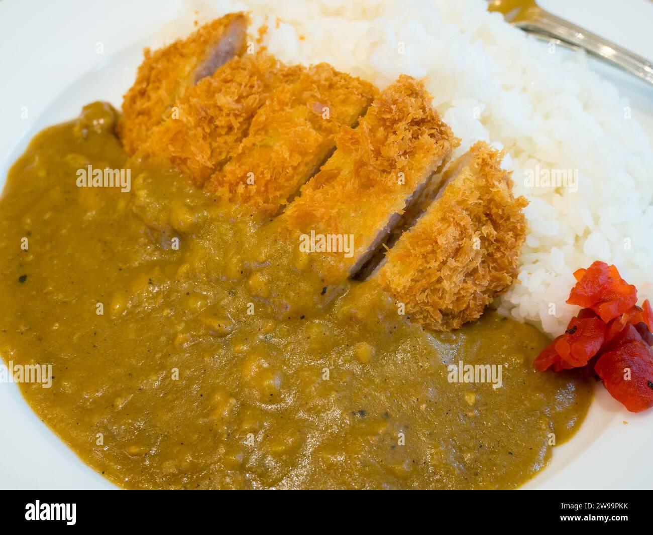 Japanese food fried pork tonkatsu curry with rice Stock Photo - Alamy