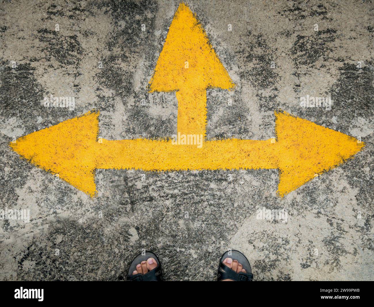 Three directional arrows hi-res stock photography and images - Alamy
