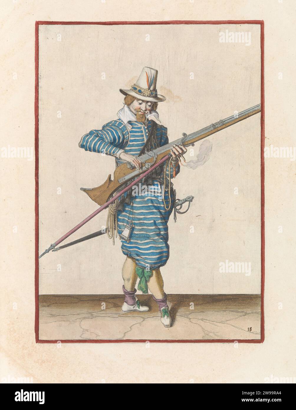 Soldier who closes the pan of his musket, Jacques de Gheyn (II ...