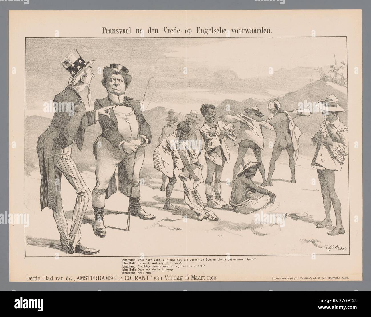 Transvaal after peace on English conditions, Petrus van Geldorp, 1900 ...