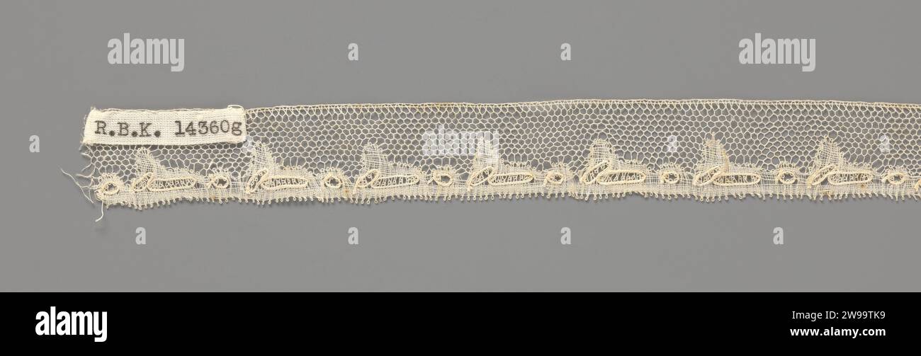 Strip bobbin with abstract drawing with peaks, anonymous, c. 1840 - c ...